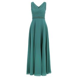 Vera Mont Abendkleid mit Plissee in Dark Emerald | Gr.: 46