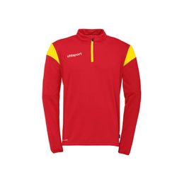 Uhlsport 1/4 ZIP TOP Squad 27 in rot/limonengelb | Gr.: 152