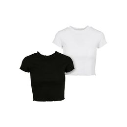 Urban Classics Cropped T-Shirts in black/white | Gr.: XS