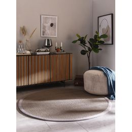 benuta Nest Sisal Teppich Sana Grau &oslash; 150 cm rund - Naturfaserteppich aus Sisal