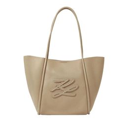 K by KARL LAGERFELD Karl Lagerfeld Shopper - MEDIUM K/AUTOGRAPH - Gr. unisize - in Beige - f&uuml;r Damen