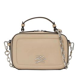 K by KARL LAGERFELD Karl Lagerfeld Crossbody Bags - K/Autograph Ketten-Handtasche mit oberem Tragegrif - Gr. unisize - in Beige - f&uuml;r Damen