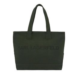 K by KARL LAGERFELD Karl Lagerfeld Shopper - Extra gro&szlig;e Tote Bag mit Logo - Gr. unisize - in Gr&uuml;n - f&uuml;r Damen