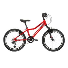 Kinderfahrrad KROSS "20" Kinder-MTB Level Mini 2.0 6 G&auml;nge 2026" Gr. 28, rot, schwarz, Fahrr&auml;der, Kinder, 28cm, 20 Zoll (50,80cm) hinten: 20 Zoll (50,80cm)
