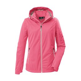 Softshelljacke Killtec "KOS 69 WMN SFTSHLL JCKT", Damen, Gr. 38, pink, Oberseite: 100% Polyester;R&uuml;ckseite: 100% Polyester, Jacken Softshelljacke, Winddichte, wasserabweisende Damenjacke mit abnehmbarer Kapuze
