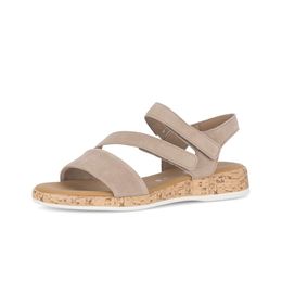 Riemchensandale Gabor "Riemchensandale", Damen, Gr. 40,5, beige, Schuhe Riemchensandale