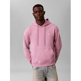 Kapuzensweatshirt Calvin Klein Jeans, Herren, Gr. M, rosa (orchid haze), Sweatware, Obermaterial: 100% Baumwolle, unifarben, regular fit normal, Rundhals, eingesetzt B&uuml;ndchen, Sweatshirts, Regular fit mit Rundhalsausschnitt