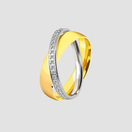 Adelia&acute;s ADELIA ́S Damen Fingerring "Damen Ring aus Edelstahl", 62, Edelstahlgold, Edelstahl, Fingerringe