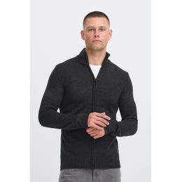 Strickjacke Blend "BHRycel", Herren, Gr. XL, schwarz, Feinstrick, 100% Polyacryl, unifarben, normal normal, hoch geschlossener Ausschnitt, Rippstrickb&uuml;ndchen, Strickjacken Strickjacke, Stilvolle Strickjacke mit Rei&szlig;verschluss