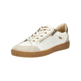 Sneaker Pikolinos "Pikolinos Sneaker Leder", Damen, Gr. 38, wei&szlig;, braun, Leder, Schuhe Sneaker