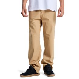 Chinos DC Shoes "Worker Relaxed", Herren, Gr. 33(M/L) / L&auml;nge 34(L), L&auml;nge 34, incense, Obermaterial: 99% Walkfrottier, 1% Elasthan;, Hosen