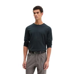 Marc O'Polo Rundhalspullover MARC O'POLO "aus zertifizierter Bio-Baumwolle", Herren, Gr. L, schwarz (schwarz navy), Obermaterial: 100% Baumwolle, unifarben, Rundhals, Pullover Rundhalspullover