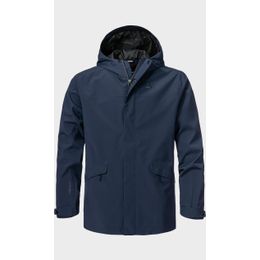 Sch&ouml;ffel Outdoorjacke SCH&Ouml;FFEL "CIRC Jacket Style Smue MEN", Herren, Gr. 48, 8820, blau, Oberstoff: 100% Polyester; (Membran: Thermoplastisches Elastomer); Futter: 100% Polyester, regular fit, hoch geschlossener Ausschnitt, Jacken Outdoorjacke