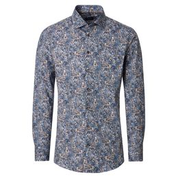 Businesshemd Venti "Venti Businesshemd Print", Herren, Gr. 38, Normalgr&ouml;&szlig;en, blau, 100% Baumwolle, bedruckt, schmal, Hemden