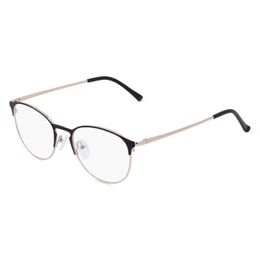 Fielmann BD 444 CL Brille Damen | Fassung: Vollrand, Panto, Gold Schwarz