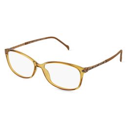 Fielmann COMFORT 126 FLEX CL Brille Damen | Fassung: Vollrand, Oval, Gelb Transparent