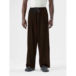 Vamos Clo Pleat-Front Pants male Brown size S