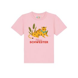 Watabout.kids Shirt 'Tiger Kleine Schwester' boy Pink size 134/146