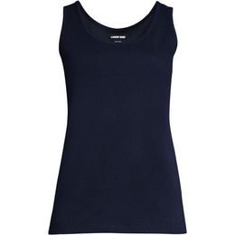 LANDS' END Baumwoll-Top, Damen,  Blau, Baumwolle, by Lands' End