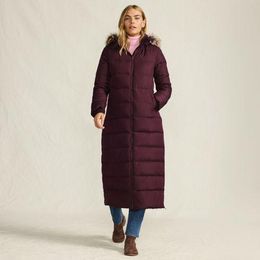 LANDS' END Maxi-Daunenmantel mit Kapuze, Damen,  Rot, Polyester, by Lands' End