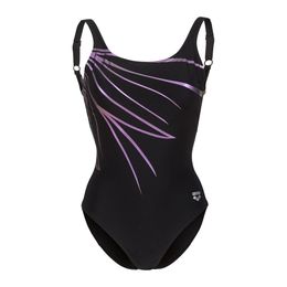 arena Badeanzug 'SHAPEWEAR LILI B-CUP' Damen Gr&ouml;&szlig;e 4XL lila / schwarz