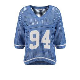 Key Largo Pullover ' Pier ' Damen Gr&ouml;&szlig;e XS blau / wei&szlig;