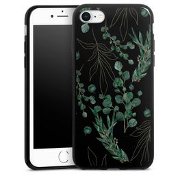 DeinDesign iPhone SE (2022) Handy Slim Case extra d&uuml;nn Silikon Handyh&uuml;lle schwarz H&uuml;lle Eukalyptus Leaves Nature Silikon Slim Case