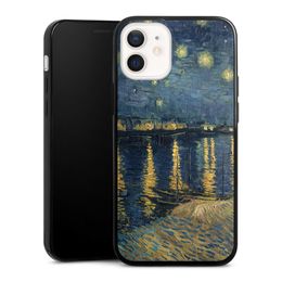 DeinDesign iPhone 12 mini Handy Slim Case extra d&uuml;nn Silikon Handyh&uuml;lle schwarz H&uuml;lle Kunst Painting Silikon Slim Case