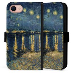 DeinDesign iPhone 17e Handy Klapph&uuml;lle Handyh&uuml;lle aus Kunst Leder schwarz Flip Case Kunst Painting Sideflip mit Lasche