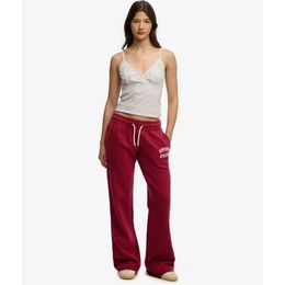 Superdry Damen Athletic Essentials Flare-jogginghose mit Tiefem Bund Red - Gr&ouml;&szlig;e: 34 2123531100224ZUD028