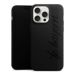 DeinDesign iPhone 15 Pro Max Handy Premium Silikon H&uuml;lle Handyh&uuml;lle schwarz Case Fcb Official Licensed Product Fc Bayern M&uuml;nchen Silikon Premium Case