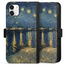 DeinDesign iPhone 11 Handy Klapph&uuml;lle Handyh&uuml;lle aus Kunst Leder schwarz Flip Case Kunst Painting Sideflip mit Lasche