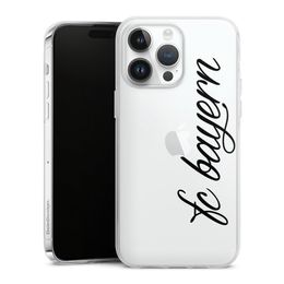 DeinDesign iPhone 14 Pro Max Handy Silikon H&uuml;lle Case transparent Handyh&uuml;lle Fcb Official Licensed Product Fc Bayern M&uuml;nchen Silikon Case