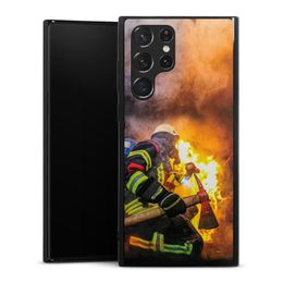DeinDesign Galaxy S22 Ultra Handy Silikon H&uuml;lle Case schwarz Handyh&uuml;lle Life Saver Fire Fighters Fire