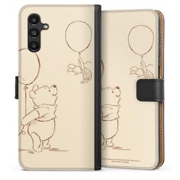 DeinDesign Galaxy A13 5G Handy Klapph&uuml;lle Handyh&uuml;lle aus Kunst Leder schwarz Flip Case Disney Official Licensed Product Winnie The Pooh Sideflip mit langer 