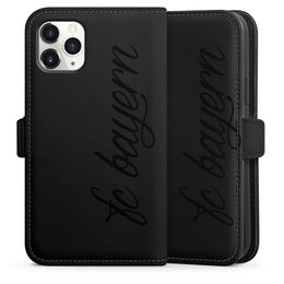 DeinDesign iPhone 11 Pro Handy Klapph&uuml;lle Handyh&uuml;lle aus Kunst Leder schwarz Flip Case Fcb Official Licensed Product Fc Bayern M&uuml;nchen Sideflip mit Lasche