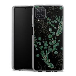 DeinDesign Galaxy A12 Handy Silikon H&uuml;lle Case transparent Handyh&uuml;lle Eukalyptus Leaves Nature Silikon Case