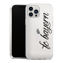 DeinDesign iPhone 13 Pro Max Handy Silikon H&uuml;lle Case transparent Handyh&uuml;lle Fcb Official Licensed Product Fc Bayern M&uuml;nchen Silikon Case