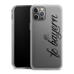 DeinDesign iPhone 12 Pro Max Handy Silikon H&uuml;lle Case transparent Handyh&uuml;lle Fcb Official Licensed Product Fc Bayern M&uuml;nchen Silikon Case