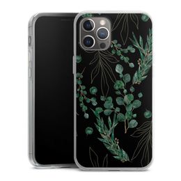 DeinDesign iPhone 12 Pro Max Handy Silikon H&uuml;lle Case transparent Handyh&uuml;lle Leaves Eukalyptus Nature Silikon Case