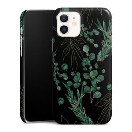 DeinDesign iPhone 12 Handy Premium Case Smartphone Handyh&uuml;lle Schutzh&uuml;lle gl&auml;nzend Leaves Eukalyptus Nature Premium Case