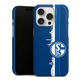 DeinDesign iPhone 15 Pro Handy Premium Case Smartphone Handyh&uuml;lle Schutzh&uuml;lle gl&auml;nzend Official Licensed Product Skyline Fc Schalke 04 Premium Case