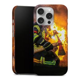 DeinDesign iPhone 16 Pro Handy Premium Case Smartphone Handyh&uuml;lle Schutzh&uuml;lle matt Life Saver Fire Fighters Fire Premium Case