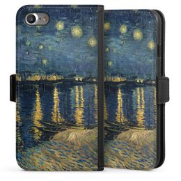 DeinDesign iPhone 8 Handy Klapph&uuml;lle Handyh&uuml;lle aus Kunst Leder schwarz Flip Case Kunst Painting Sideflip mit Lasche