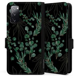 DeinDesign Galaxy S20 Handy Klapph&uuml;lle Handyh&uuml;lle aus Kunst Leder schwarz Flip Case Eukalyptus Leaves Nature Sideflip mit Lasche