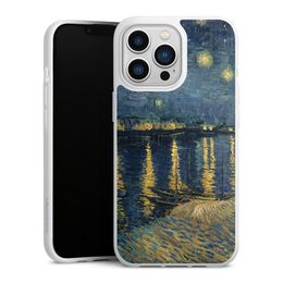 DeinDesign iPhone 13 Pro Handy Silikon H&uuml;lle Case wei&szlig; Handyh&uuml;lle Kunst Painting Silikon Case