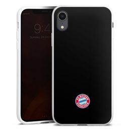 DeinDesign iPhone Xr Handy Silikon H&uuml;lle Case wei&szlig; Handyh&uuml;lle Fcb Fc Bayern M&uuml;nchen Logo Silikon Case