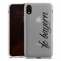 DeinDesign iPhone Xr Handy Silikon H&uuml;lle Case transparent Handyh&uuml;lle Fcb Official Licensed Product Fc Bayern M&uuml;nchen Silikon Case