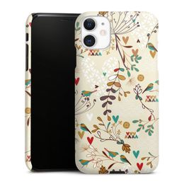 DeinDesign iPhone 11 Handy Premium Case Smartphone Handyh&uuml;lle Schutzh&uuml;lle gl&auml;nzend Bird Retro Flowers Premium Case