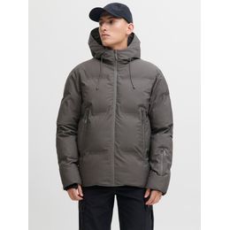 Jack & Jones Steppjacke JACK & JONES "JCOFUSION TECHNICAL PUFFER JACKET SN", Herren, Gr. L, pavement, Web, Obermaterial: 100% Polyester, regular fit, Rippb&uuml;ndchen, Jacken Steppjacke